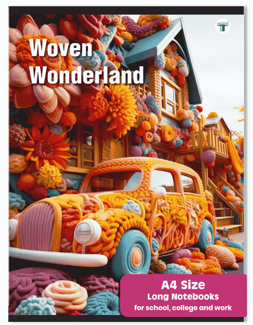 Buy A4 Size Single-Line Long Notebook (Woven Wonderland) at best price ...
