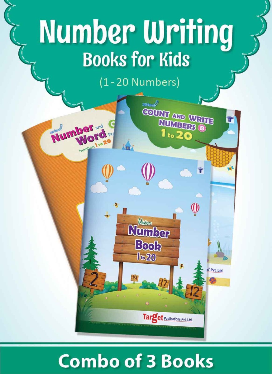 Number Writing Books 1-20 (Set of 3) | Number Practice Books for ...