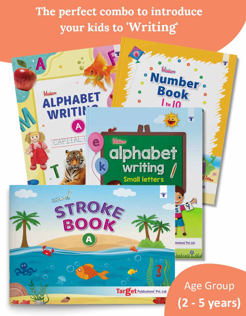 Buy Alphabet Writing, Number & Stroke Book combo (Set of 4) online for kids
