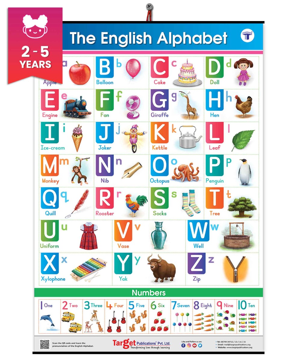 Buy Jumbo English Alphabet & Numbers Learning Chart for kids
