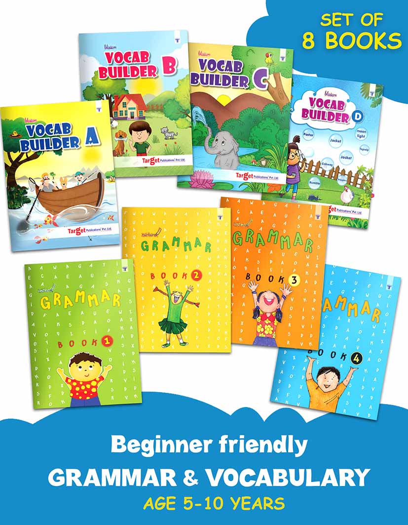 Buy English Grammar & Vocabulary Books Combo (Set of 8) Online for Kids