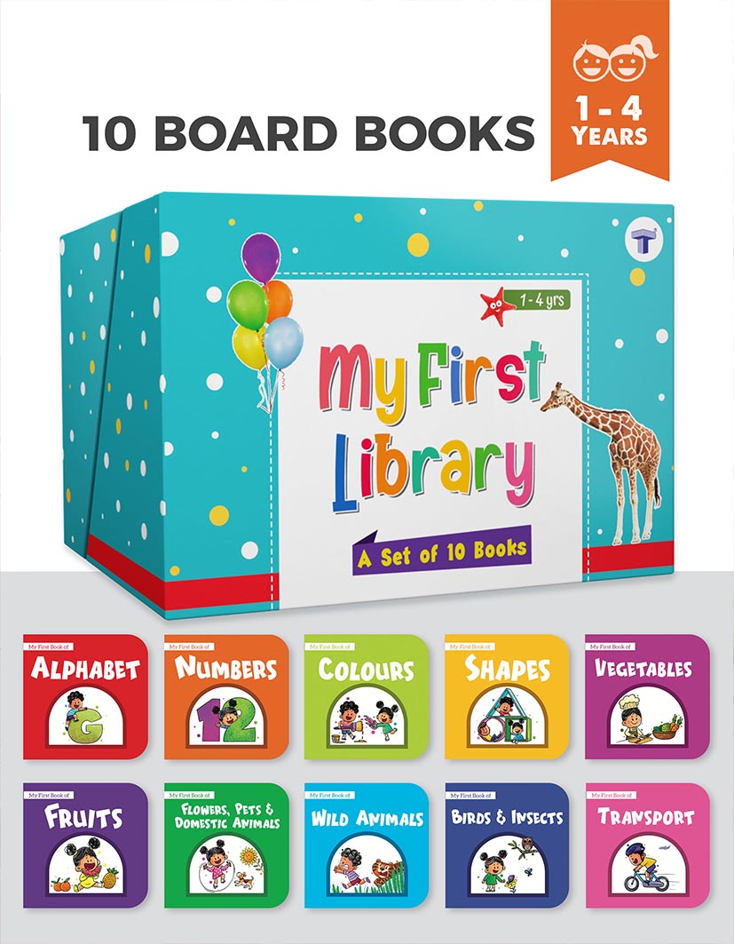 My First Library Box (Set of 10) | Board Books for Kids