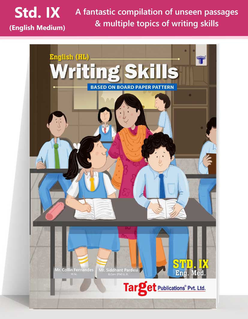 English Grammer & Writing skills book (HL) | Std 9th English Medium