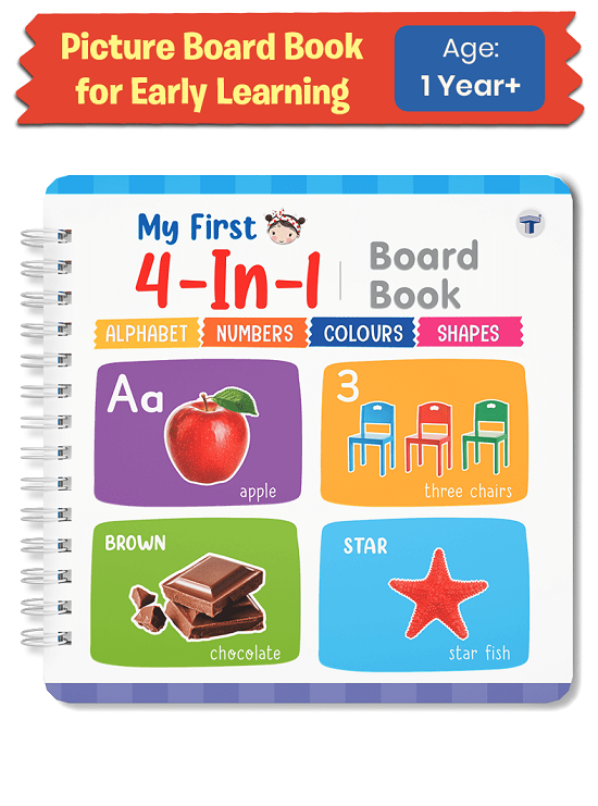 Buy My First 4 In 1 (Alphabet, Numbers, Colours & Shapes) Book for 1 ...