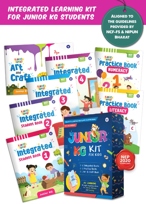 Kinder Trails Junior KG Kit | Learning Library Kit for 4-5 years old kids
